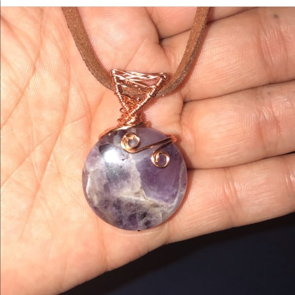 sunshinebykeyy | Jewelry | Wire Wrapped Amethyst Pendant | Poshmark